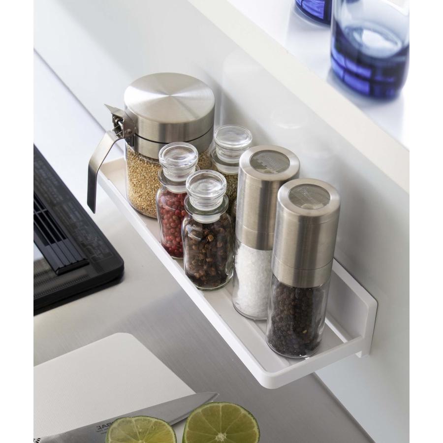 トレー W30 フィルムフック MISTミスト ホワイト5965 キッチン バス サニタリー 収納 浮かせる収納 タイル 鏡 スパイスボトル レードル掛け 山崎実業 : 58002911 ...