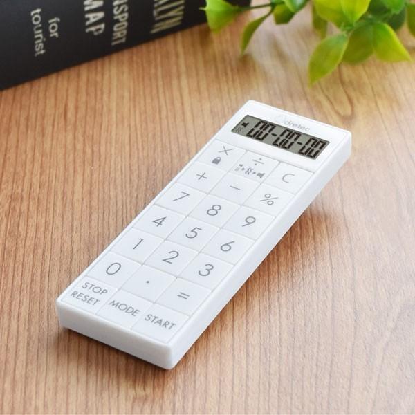 ドリテック dretec 時計付電卓バイブタイマー CL-126WT メール便対応 : リライフプラザヤフー店 - 通販 - Yahoo!ショッピング