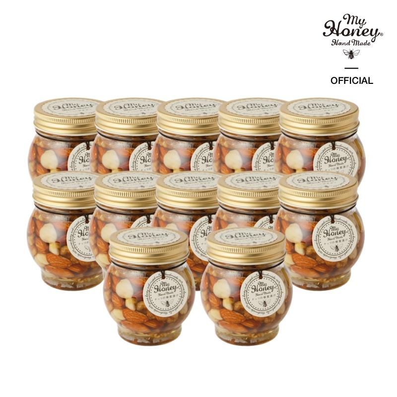 【MYHONEY公式】MYHONEY マイハニー はちみつ ハチミツ ナッツの蜂蜜漬け 200g (L) × 12個セットギフト 生はちみつ 贈り物 ギフト : 10000035 : 生 ...