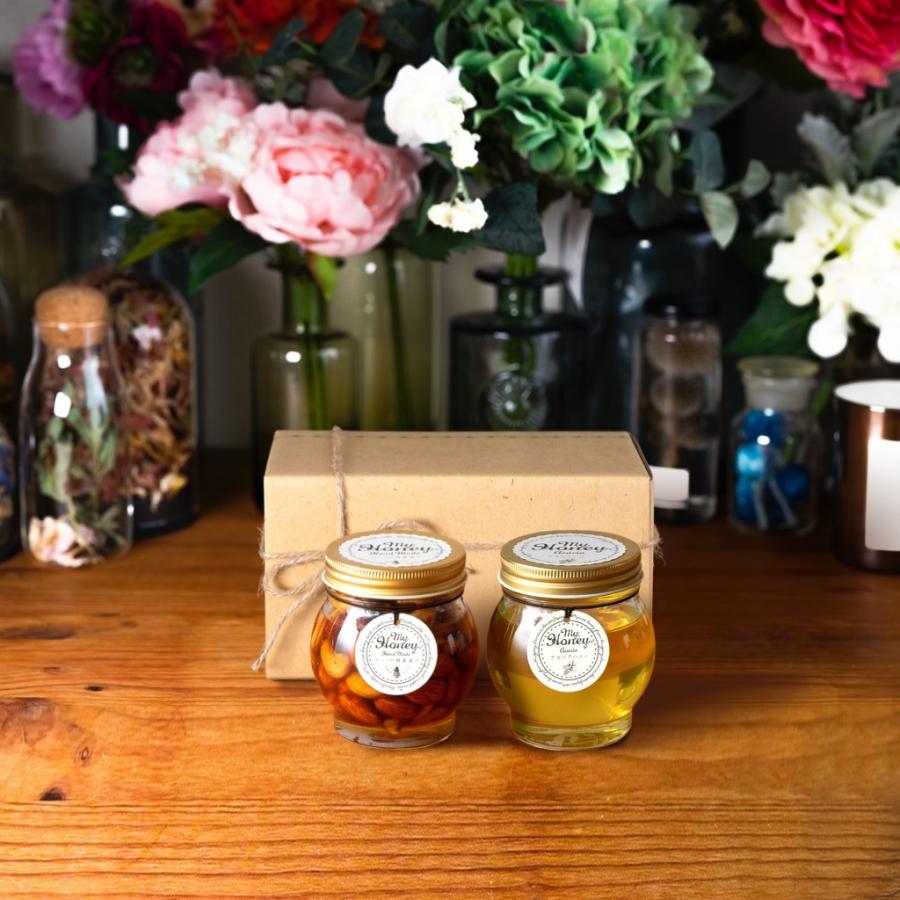 MYHONEY 【MYHONEY公式】マイハニー ナッツの蜂蜜漬けL(200g)+アカシアハニーL(200g)/ナチュラルクラフトボックス(M)+麻紐リボン 【3営業日】 : 生はちみつ専門店 ...