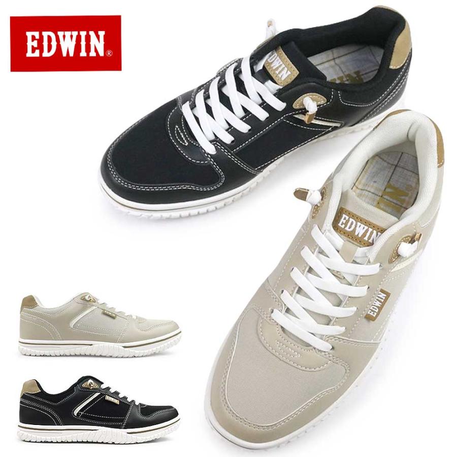 EDWIN（エドウィン） レディース スニーカー EDW-4645 軽量 ゴム紐 滑りにくい スリッポン : マイスキップ - 通販 ...