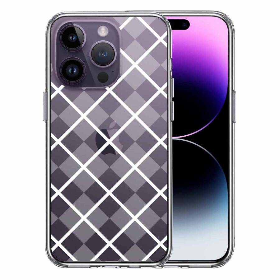 iPhone14 iPhone14pro iPhone14proMax iPhone14Plus アイフォン ハイブリッド スマホ ケース CuVery 格子柄 アペンド チェック ホワイト ...