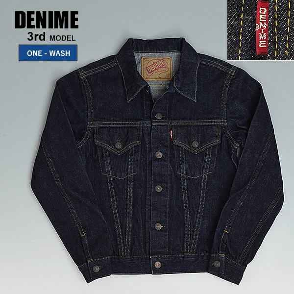 Denime（ドゥニーム） 3rdモデル タイトシルエット デニムジャケット DP10-003 Gジャン 赤タブ 日本製 インディゴ ワン ...