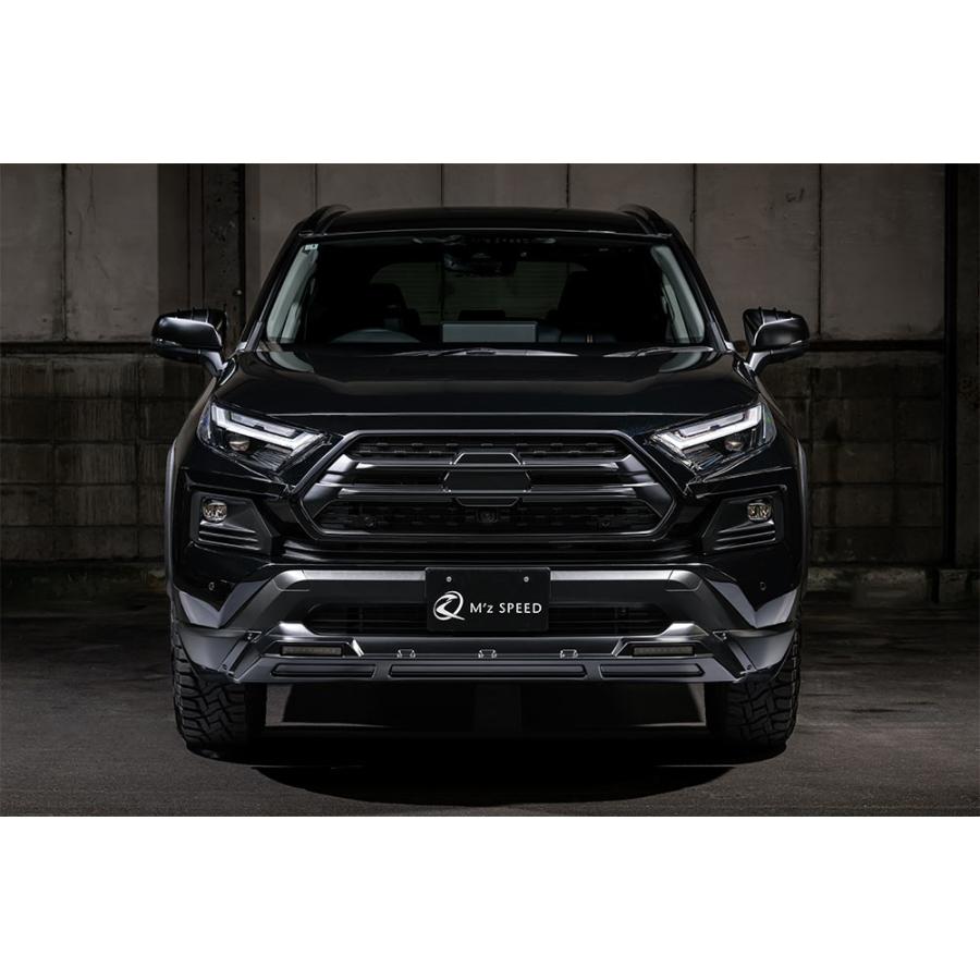 M'z SPEED 【つや消しブラック仕様】[50系 RAV4 Adventure]クロスライン フロントバンパーガード (AES製) エムズ ...