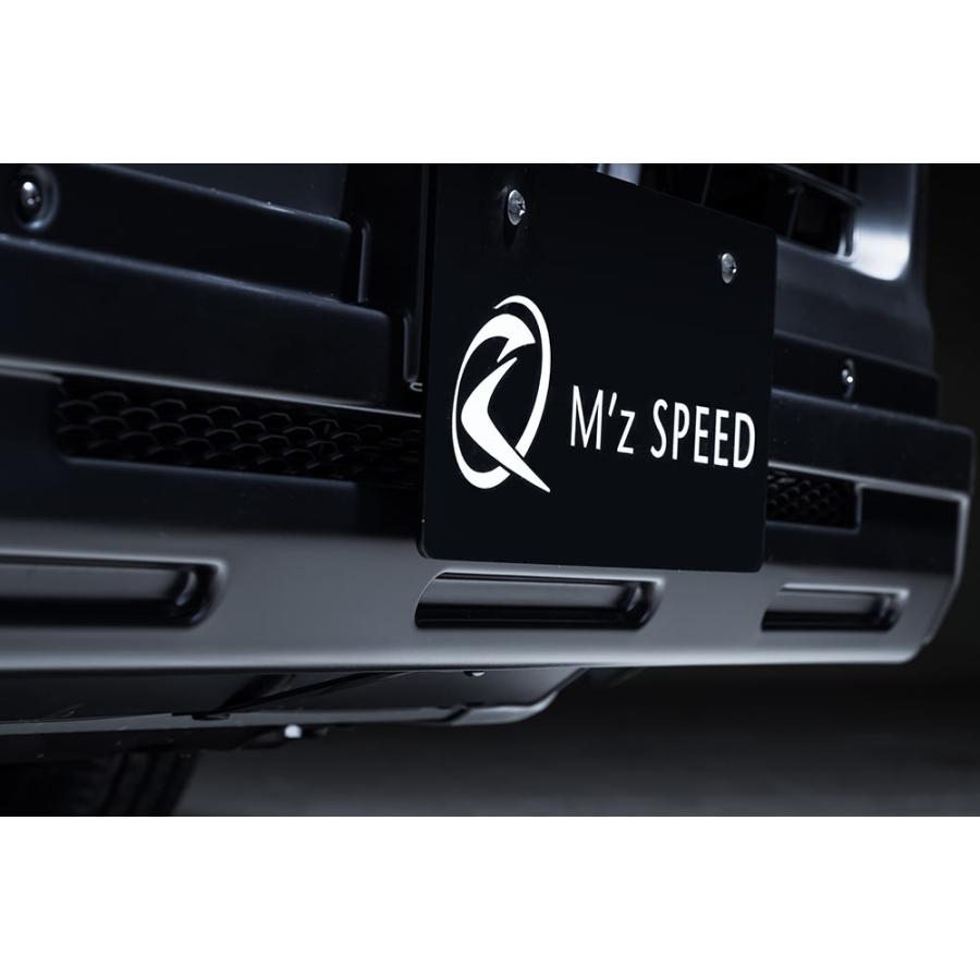 M'z SPEED 【つや消しブラック仕様】[200系 ハイエースバン]クロスライン フロントバンパーガード (AES製) エムズスピード mzspeed 外装 カスタム エアロパーツ ...