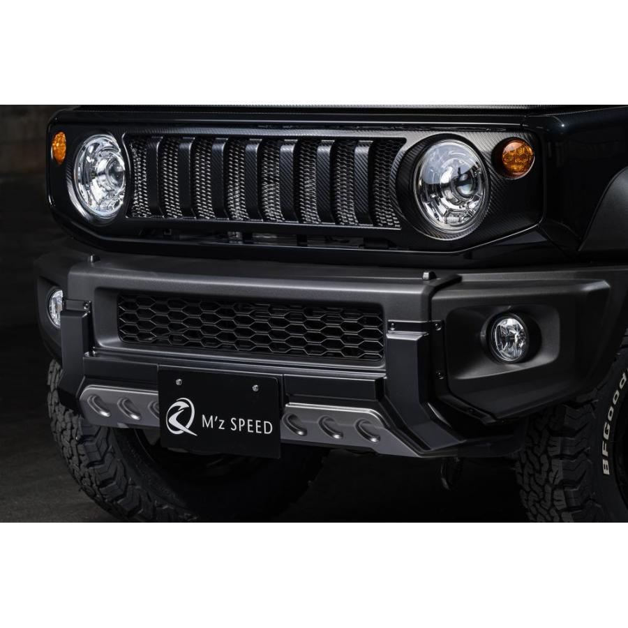 M'z SPEED 【4V8塗り分け塗装済品】[JB74W ジムニーシエラ/JC74W ノマド]クロスライン フロントバンパーガード (AES製) エムズスピード mzspeed 外装パーツ ...
