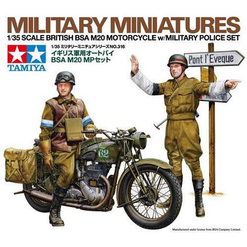 タミヤ H-4950344353163 1／35 ミリタリーミニチュアシリーズ No.316 イギリス軍用オートバイ BSA M20 MP ...