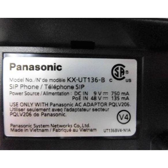 Panasonic 【中古】KX-UT136-B Panasonic/パナソニック SIP IP PHONE IP電話機 : 日商電販 ...