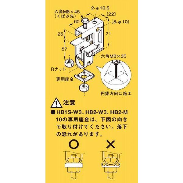 ネグロス電工 一般形鋼・リップみぞ形鋼用 吊りボルト支持金具 【ステンレス鋼】 S-HB2-W3 : エヌデンサービス - 通販 - Yahoo!ショッピング