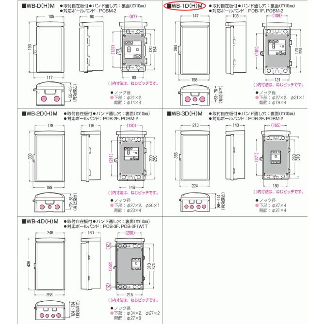 未来工業 WB-1DM ミルキーホワイト色 ウオルボックス 屋根一体型（タテ型） : エヌデンサービス - 通販 - Yahoo!ショッピング