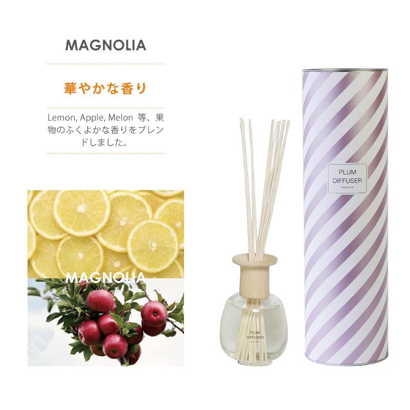 プラム ディフューザー マグノリア Plum Diffuser MAGNOLIA 600ml 約6か月 フレグランスオイル 芳香剤 スティック ガラスボトル : インテリアショップ ...