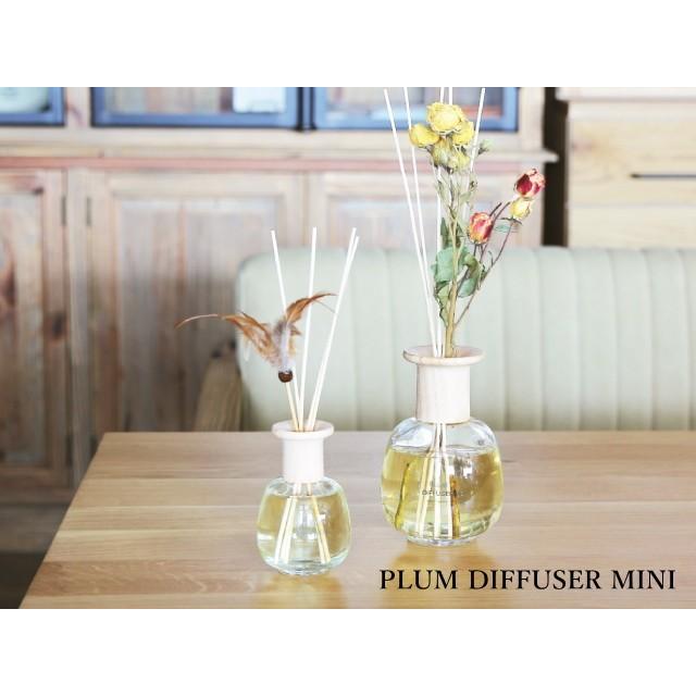 プラム ディフューザー ミニ クリア フルーツ Plum Diffuser Mini CLEAR FRUITS 200ml 約2か月 フレグランスオイル 芳香剤 スティック ガラスボトル ...