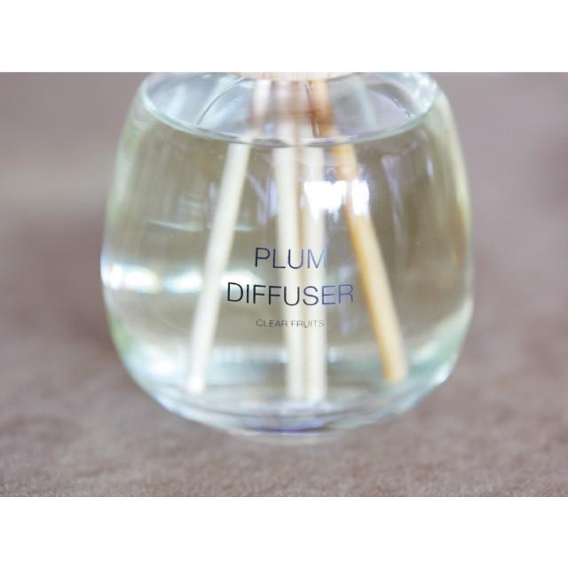 プラム ディフューザー ミニ クリア フルーツ Plum Diffuser Mini CLEAR FRUITS 200ml 約2か月 フレグランスオイル 芳香剤 スティック ガラスボトル ...