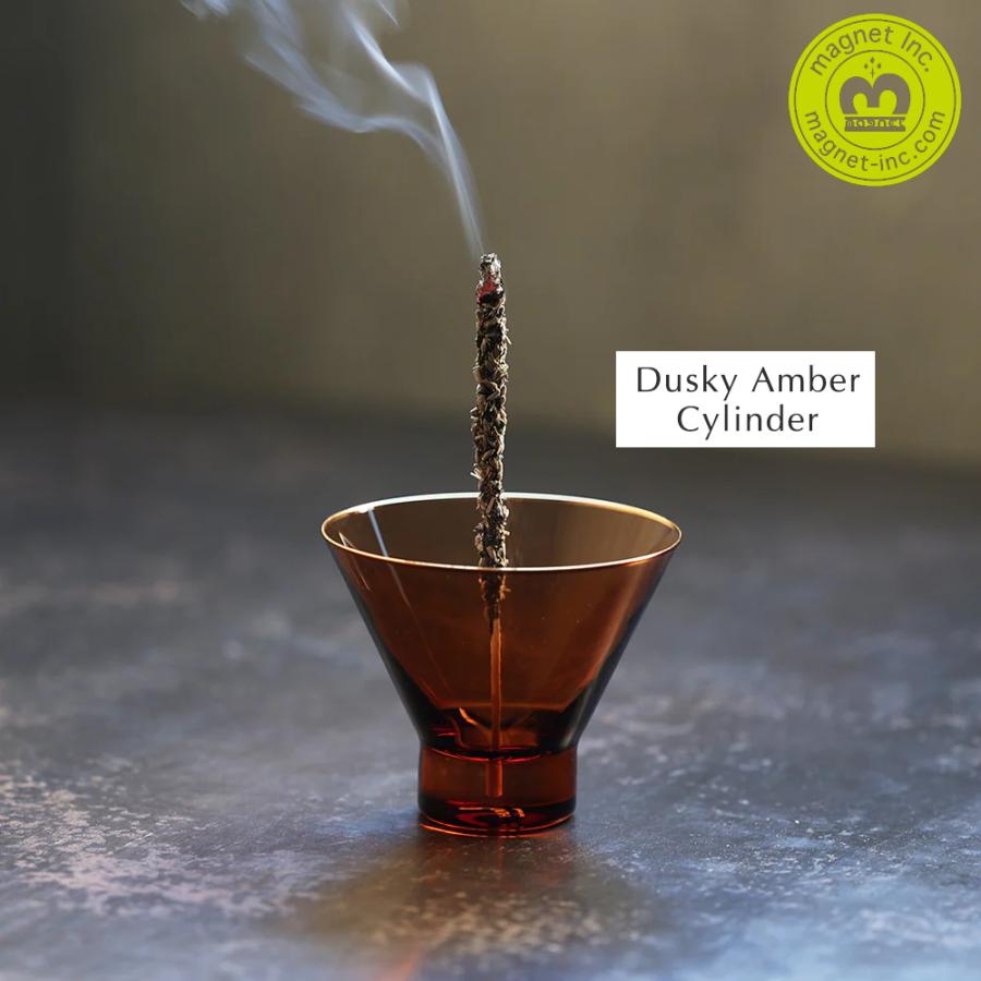 (ポイント5倍)( 燃え尽きるまでの儚さを優雅な時間にする インセンスホルダー Dusky Amber Cylinder ) Hazel ...
