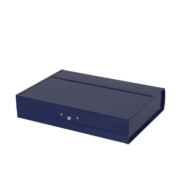 DULTON ドキュメント ボックス ネイビー DOCUMENT BOX NAVY (品番：120-353NB) ダルトン インダストリアル アメリカン ヴィンテージ 男前 ...