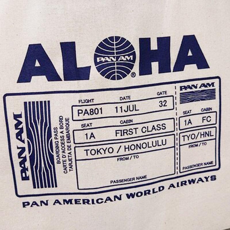 PAN AM パンナム レジ袋 エコバッグ PA-DB1 ALOHA Deli Bag 航空会社 飛行機 デコレーション アメリカ ...