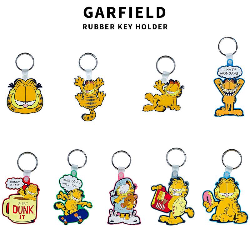GARFIELD ガーフィールド 猫 ラバーキーリング RUBBER KEY RING キーホルダー キーリング PVC アメリカ ...