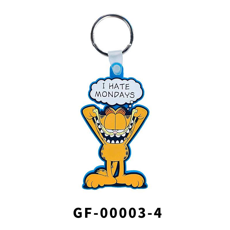 GARFIELD ガーフィールド 猫 ラバーキーリング RUBBER KEY RING キーホルダー キーリング PVC アメリカ ...