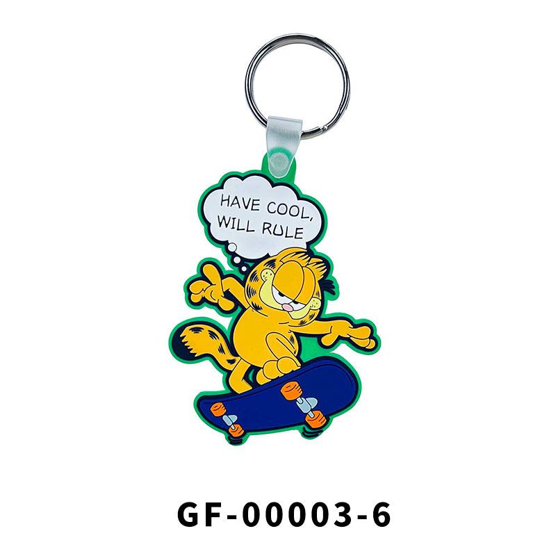 GARFIELD ガーフィールド 猫 ラバーキーリング RUBBER KEY RING キーホルダー キーリング PVC アメリカ ...