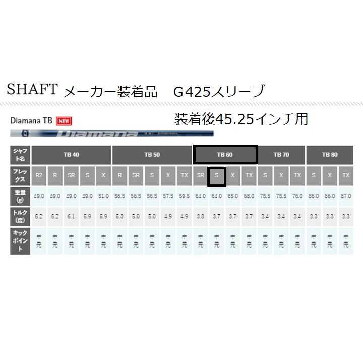 三菱 ピン 新品 スリーブ付 1W 45.25インチ用 DR用 Diamana TB-60(S) TB60 G425 G430 LST SFT MAX : NAゴルフ ヤフー店 - 通販 ...
