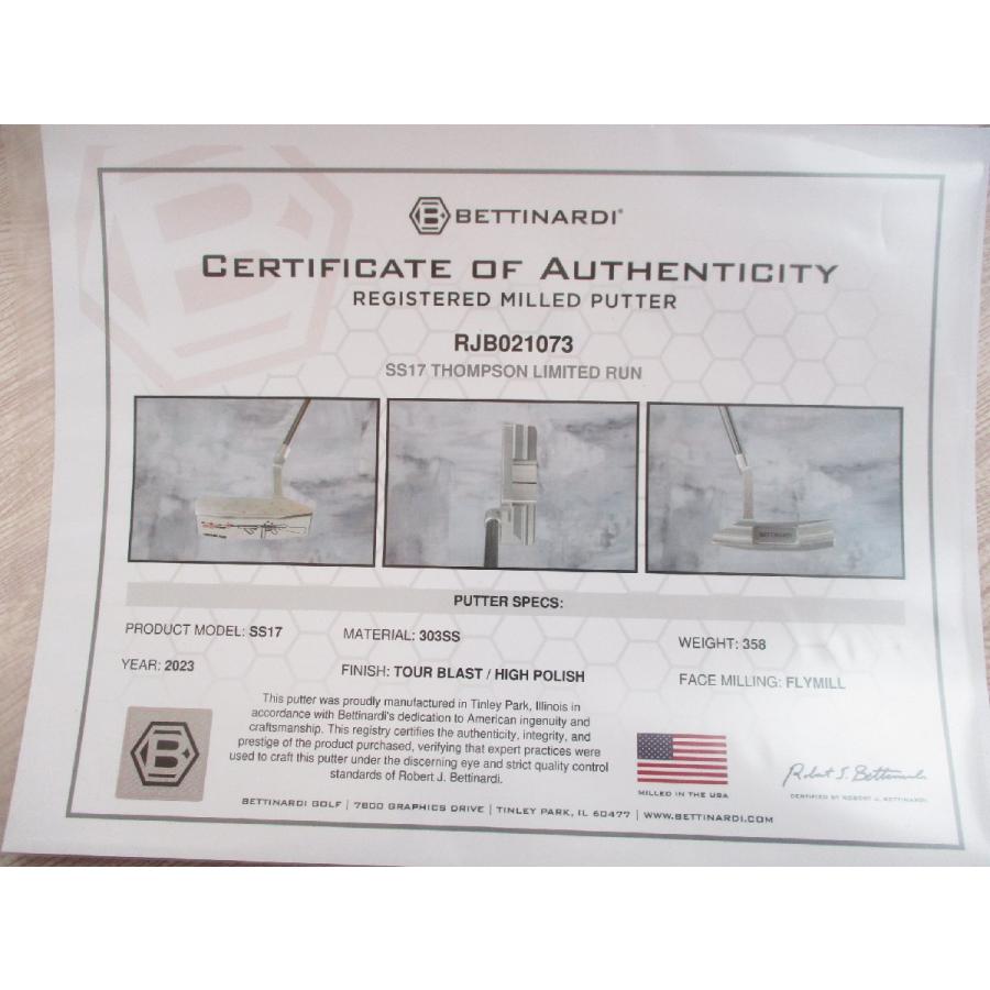 BETTINARDI 新品 HC/化粧箱付/鑑定書付き RJB ベティナルディ SS17 303SS LIMITED RUN THOMPSON ...