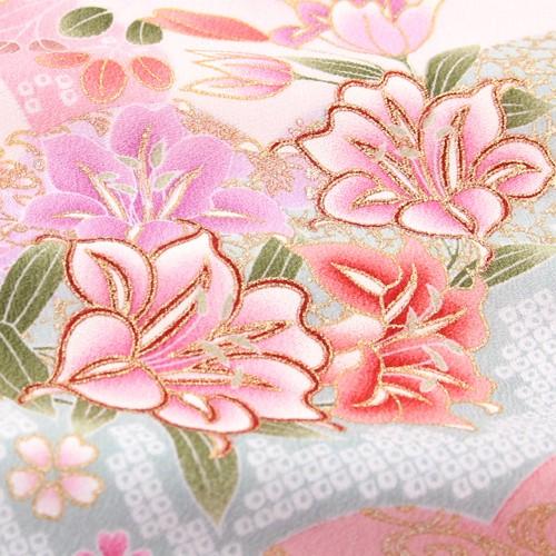 訪問着 19点フルコーディネートレンタルセット「ピンク地に花柄と雪輪