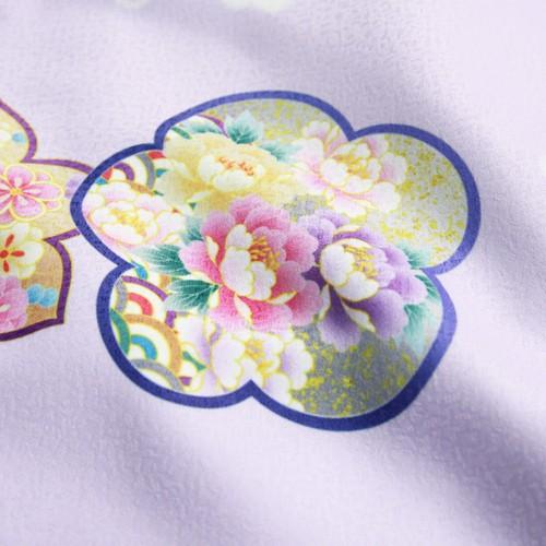 レンタル 訪問着 19点フルコーディネートレンタルセット「紫地に牡丹