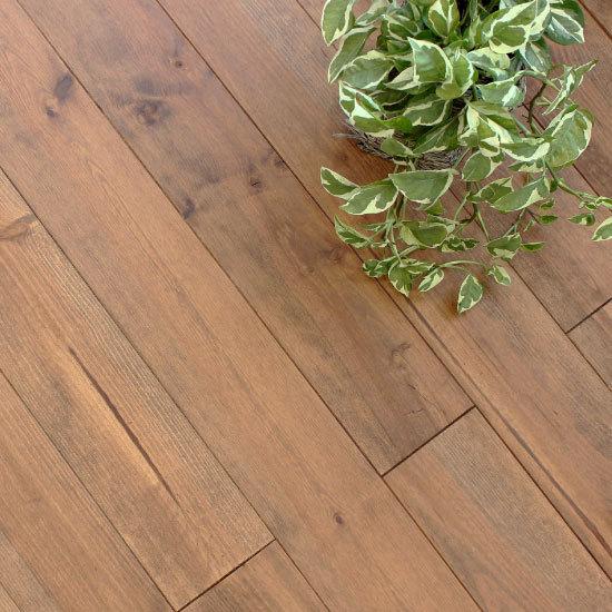 ボルドーパイン無垢フローリング 節あり 無塗装 （丸型えぐりカット） 2000×20×140ミリ 4枚入 送料事前確認 - 掃除用品