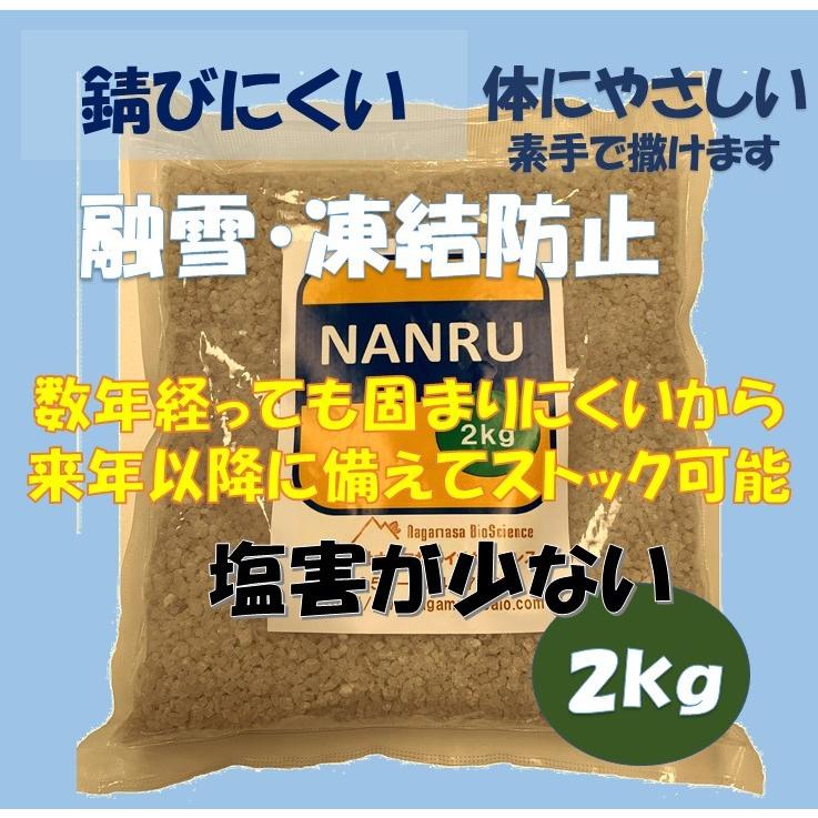 融雪 凍結防止剤 防塵 NANRU(ナンラ) 2kg入 環境配慮型 錆びにくい 植物や身体にやさしい : 株式会社ナガマサバイオサイエンス ...