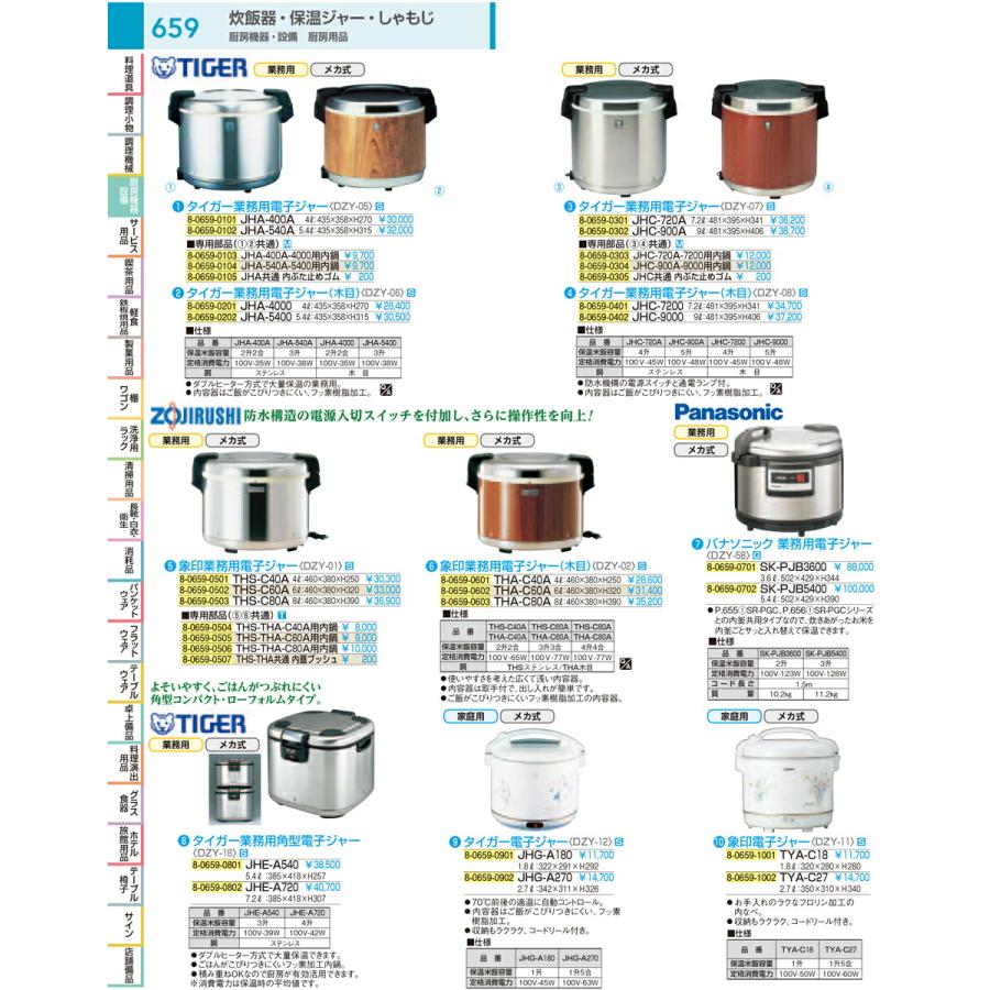 飲食店 業務用 象印業務用ジャー内容器 （THS−C80・800用） :dzy01380:ナガヨ プロショップ - 通販 - Yahoo!ショッピング