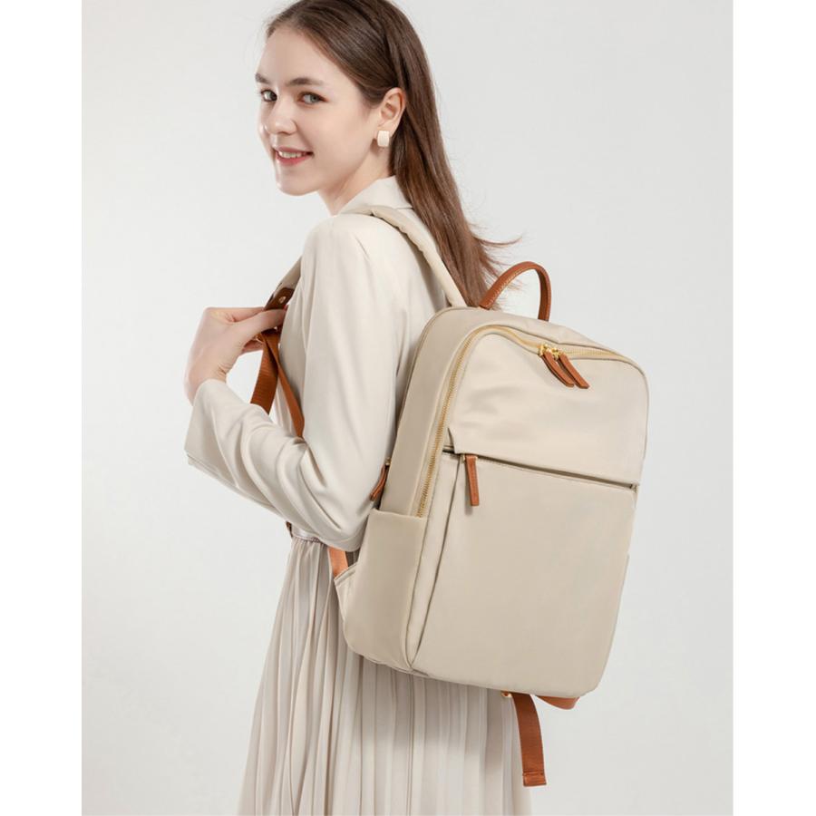 リュック レディース 女性 ビジネス pc a4 ノートパソコン ナイロン バッグ 軽い 大容量 通勤 通学 仕事 出張 学生 ビジネス 撥水 13.3 14 15インチ スクエア ...