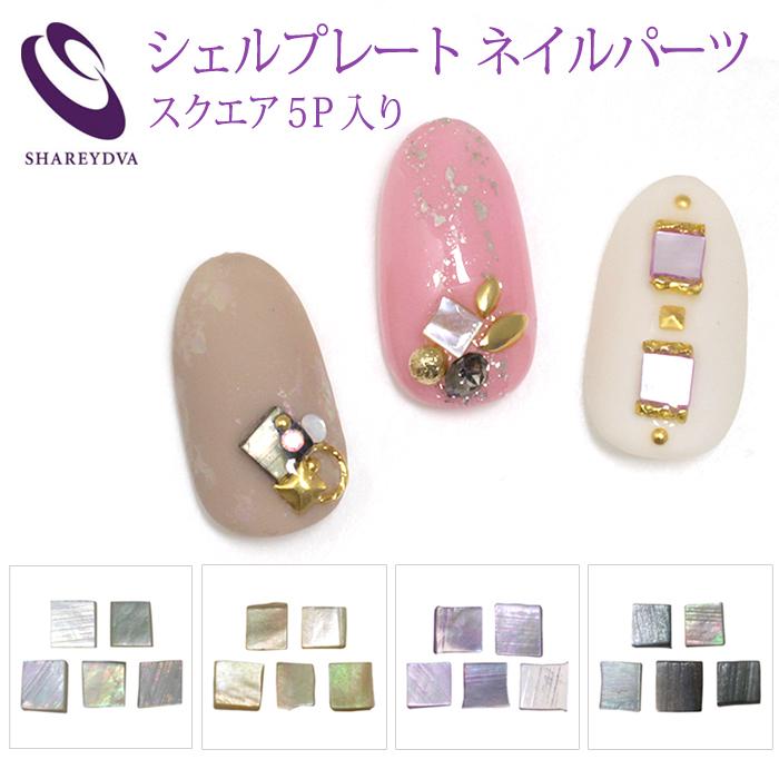 SHAREYDVA シャレドワ ネイルパーツ シェルプレー 5P入り :20180220-1-tat:スタジオネイル - 通販 - Yahoo!ショッピング