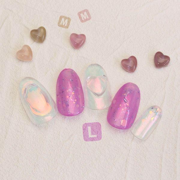 SHAREYDVA クリアシリーズ ハート L 20P :127892:ネイルワールド - 通販 - Yahoo!ショッピング