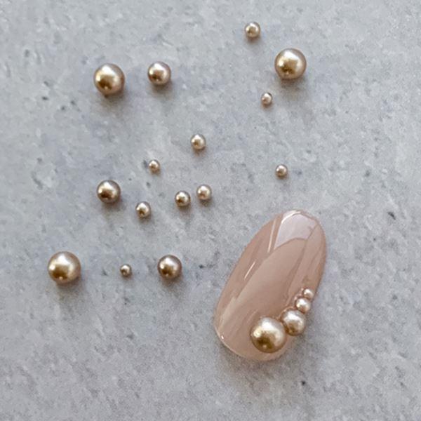 SHAREYDVA パールMIX ベージュ (球体・穴なし) 約1.5g : 137363 : ネイルワールド - 通販 - Yahoo!ショッピング