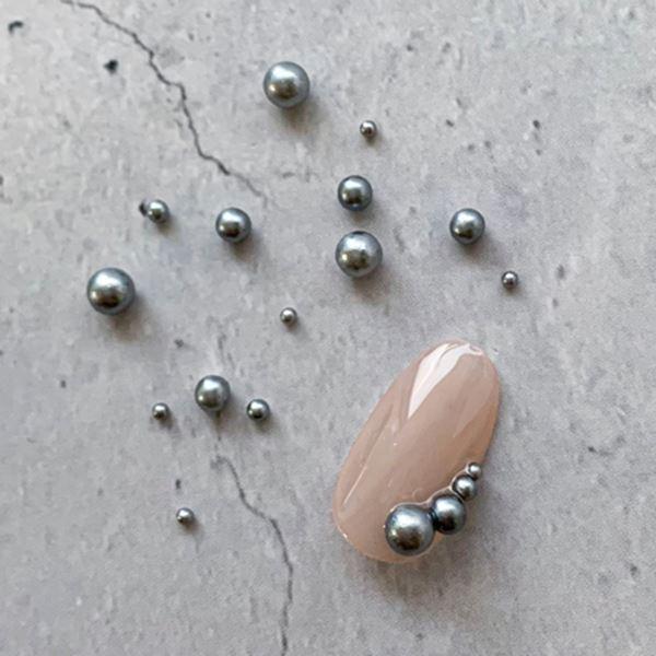 SHAREYDVA パールMIX アッシュグレイ (球体・穴なし) 約1.5g : ネイルワールド - 通販 - Yahoo!ショッピング