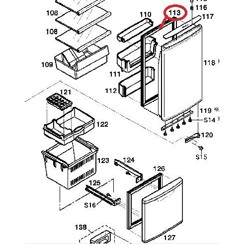 Panasonic パナソニック 冷蔵庫用冷蔵室ドアパッキン CNRAD-334810 : ないとーでんきYahoo!店 - 通販 ...