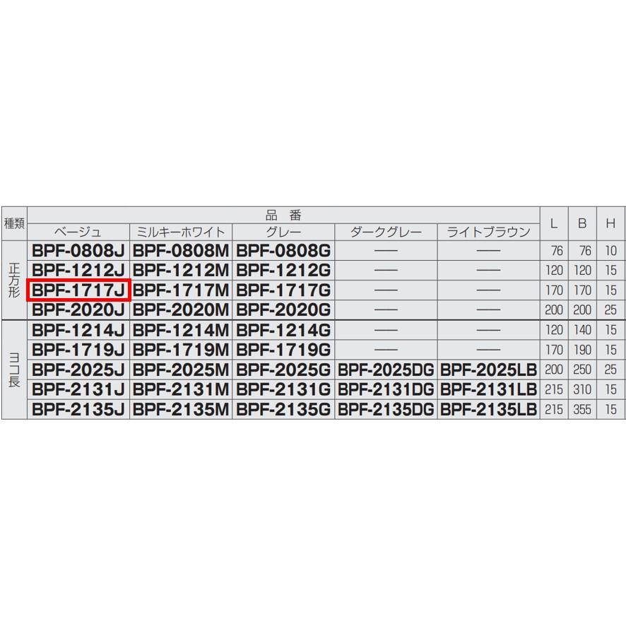 未来工業 BPF-1717J 1枚 取付自在板 ベージュ ミライ (送料区分：A) : プロ工具.comヤフー店 - 通販 - Yahoo!ショッピング