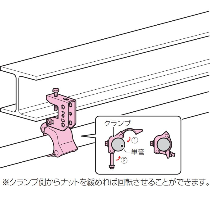 未来工業 KSTK-SG 1個 単管クランプ 形鋼用 ミライ (送料区分：A) : kstk-sg : プロ工具.comヤフー店 - 通販 - Yahoo!ショッピング