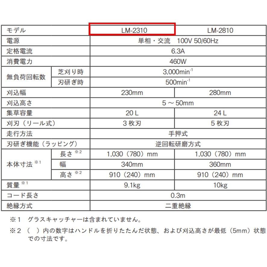リョービ 電子芝刈機 LM-2310 RYOBI KYOCERA 京セラ (送料区分：E) : プロ工具.comヤフー店 - 通販 - Yahoo!ショッピング