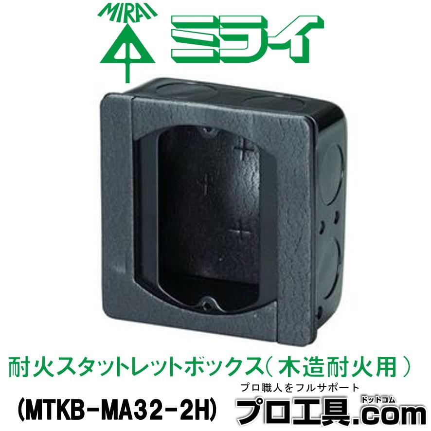 未来工業 MTKB-MA32-2H 耐火スタットレットボックス 木造耐火用 小判型 ミライ (送料区分：A) : プロ工具.comヤフー店 - 通販 - Yahoo!ショッピング