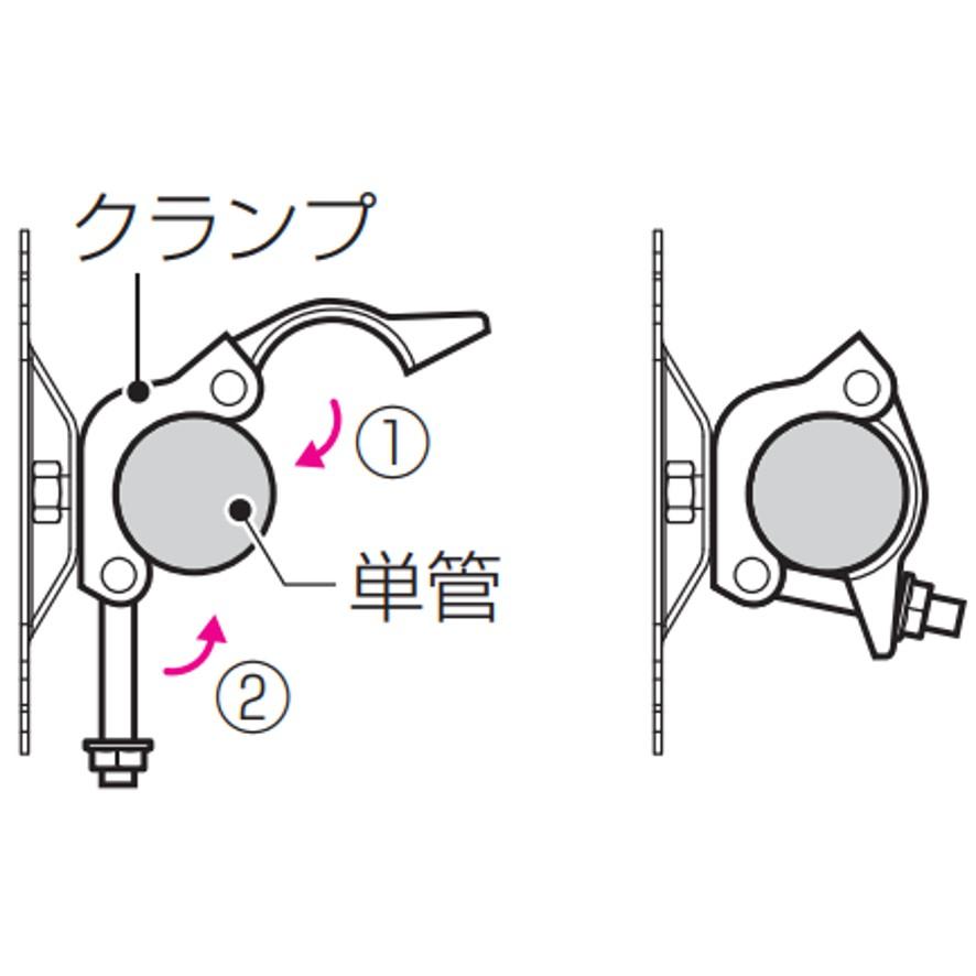 未来工業 PV4B-KSTK 単管サポート 防犯カメラ取付ボックス用 1個 ミライ VESA規格対応 ボックス取付用ねじ4本付 適合パイプΦ42.7〜Φ48.6 (送料区分：A) : プロ工具 ...