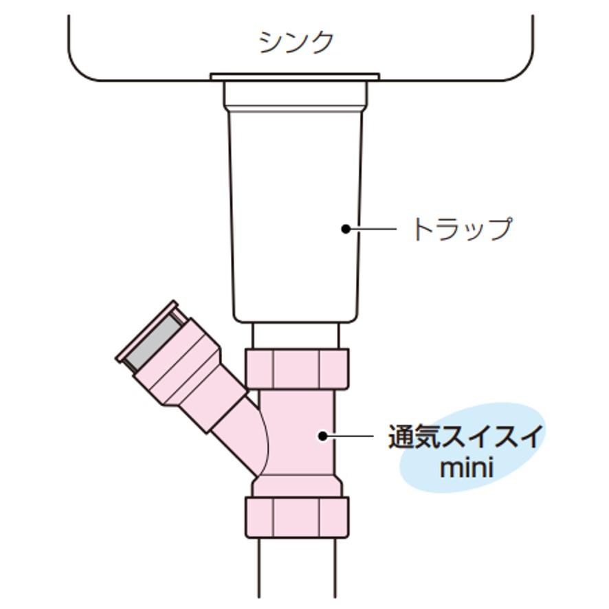未来工業 通気スイスイmini ワントラップ用 VVD-40Y ミライ キッチン・流し用 ミルキーホワイト 低位置OK 排水用低位通気弁 防虫ネット付 (送料区分：A) : プロ工具.com ...
