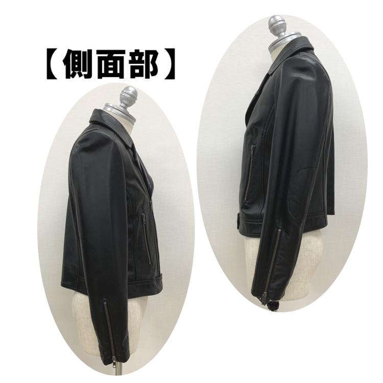 ライダース レザージャケット レディース ブラックカラー 本革 ライダース レザージャケット レディース ブラックカラー 本革
