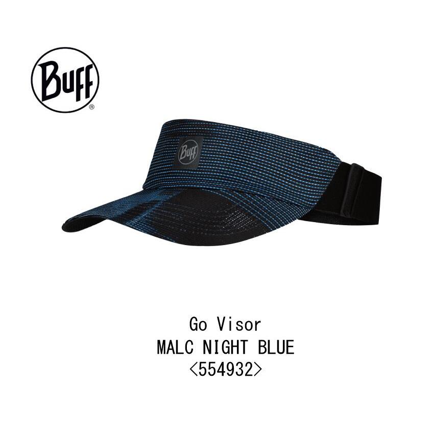 BUFF バフ GO VISOR ゴー バイザー MALC NIGHT BLUE 554932/53-62cm/2024SS/軽量/再帰反射/速乾/アウトドア/日焼け/ランニング/トレッキング ...
