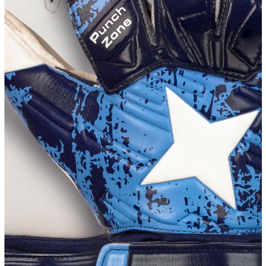 サッカー：ダービースター DERBYSTAR Attack XP18★ キーパーグローブ Nr.2581 blue dark blue【2022/23】キーパーグラブ キーグロ ジュニア対応 ...