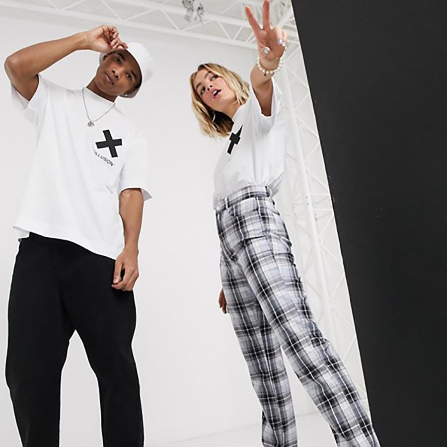 asos 送料無料 即納 Tシャツ メンズ ユニセックス ロゴT プリント カジュアル ビックシルエット collusion 白T : 中野商店 NAKANOSTORE - 通販 ...