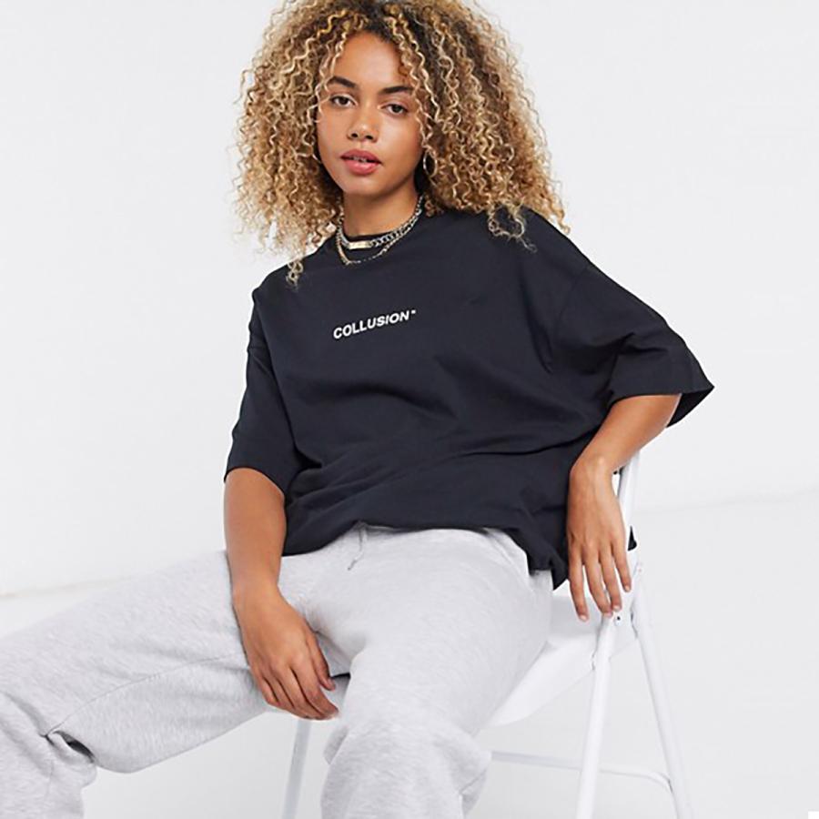 asos 送料無料 即納 Tシャツ メンズ ユニセックス ロゴT バックプリント カジュアル ビックシルエット collusion 黒T : 中野商店 NAKANOSTORE - 通販 ...