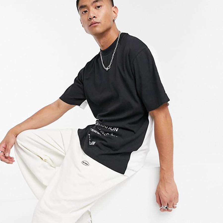 asos 送料無料 即納 Tシャツ メンズ ユニセックス ロゴT カジュアル ビックシルエット collusion 黒白T : 中野商店 NAKANOSTORE - 通販 - Yahoo!ショッピング