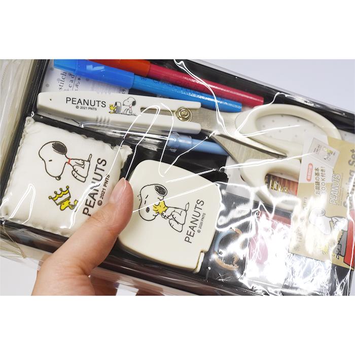 スヌーピー ソーイングセット コンパクトタイプ No.8652 ホワイト 裁縫セット 9点入り ミササ 裁縫道具 : 手芸・生地・洋裁のホビー家コテツ - 通販 - Yahoo!ショッピング