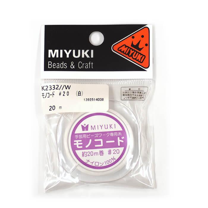 【MIYUKI】モノコード #20(太) 50m巻 W（白）、BL（黒）K2332 ナイロン100% アメリカ製 : k2332 : 手芸 ...
